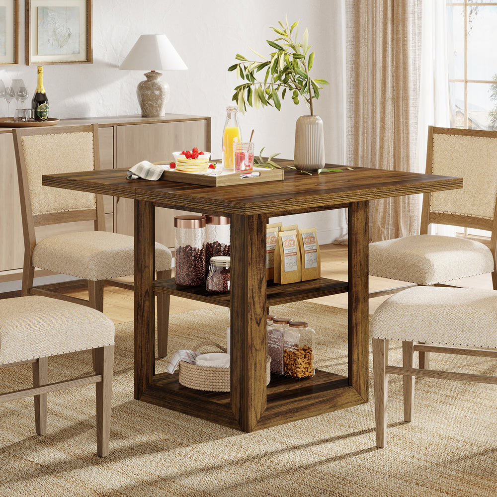 Tribesigns 31.5 Inch Square Dining Table for 4, Farmhouse Kitchen Tabl ...