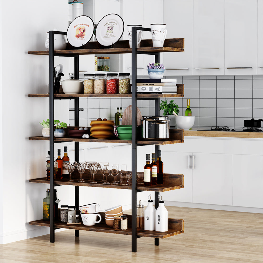 Tribesigns 5-Tier Industrial Bookshelf and Display Rack-Tribesigns